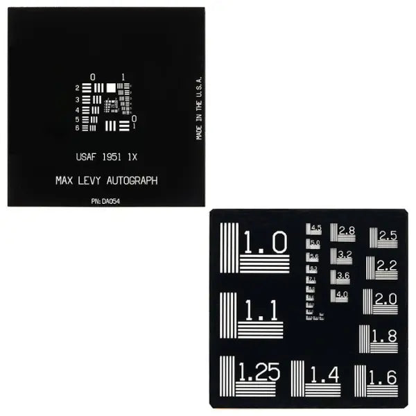 1951 USAF Resolution Fluorescent Target 2" x 2" (Neg.)