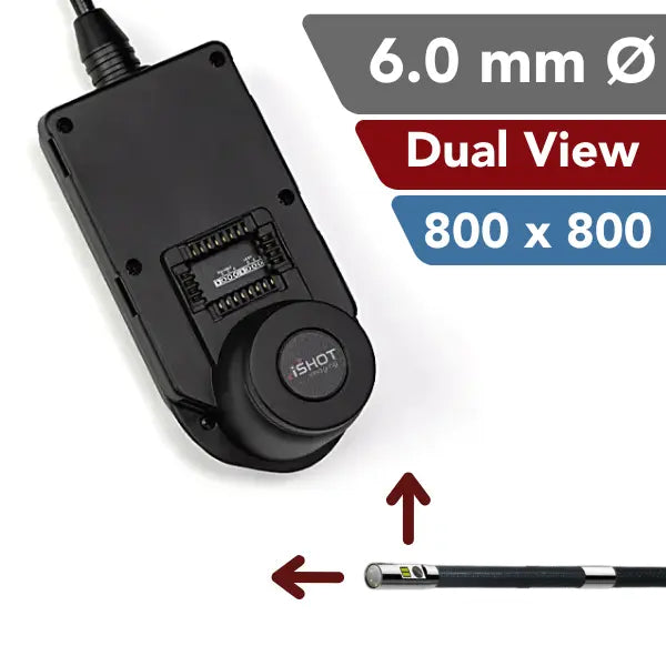 iShot® Model E Non-Articulating Borescope 6.0 mm Dual View High Resolu