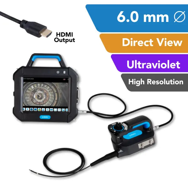 Yateks P+ UV Series Video Borescope 6.0 mm OD Direct View High Resolut